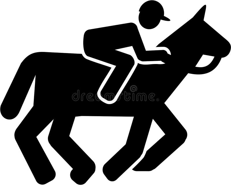 Pictogramme De Course De Cheval Illustration de Vecteur - Illustration ...