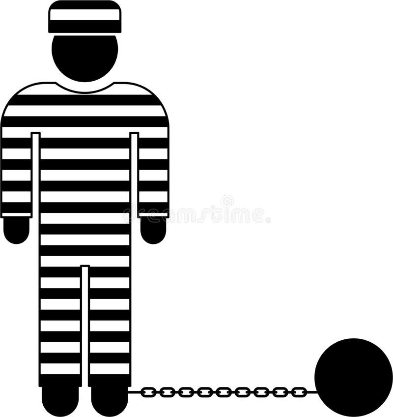 Pictogramme de prisonnier illustration de vecteur. Illustration du ...