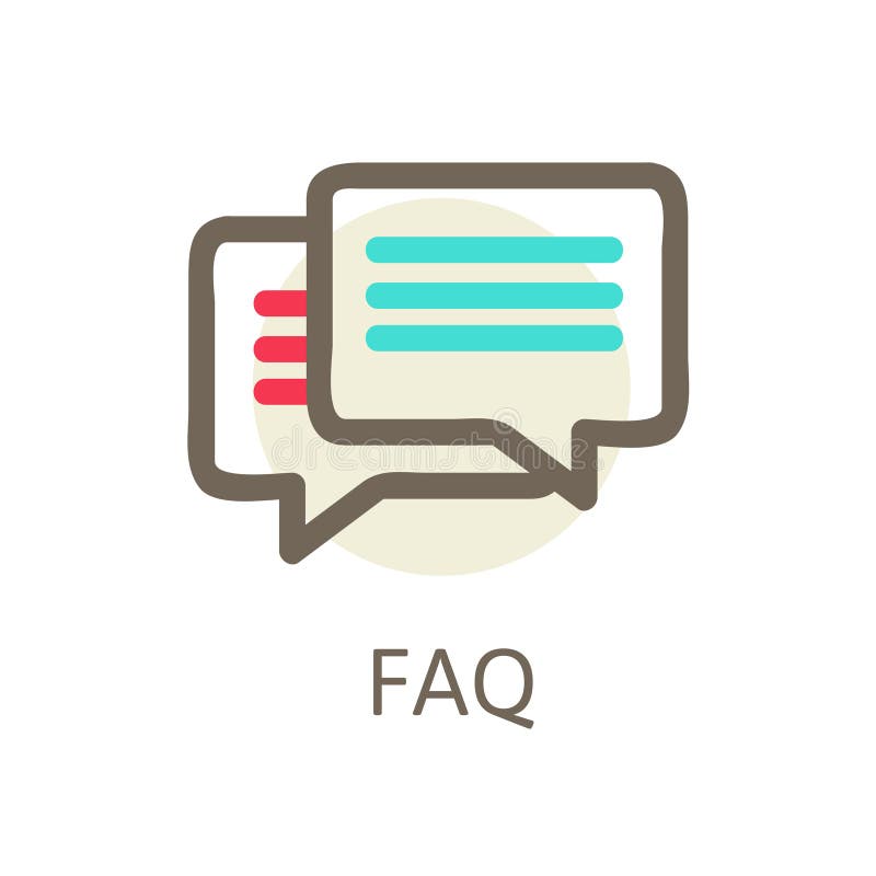 Pictogrammen Voor Faq, Steun, Contact Vector Illustratie - Illustration ...