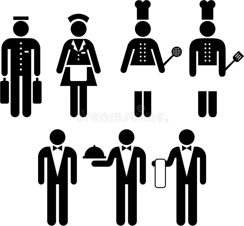 Pictogrammes Pour Hôtels Et Restaurants Illustration de Vecteur ...