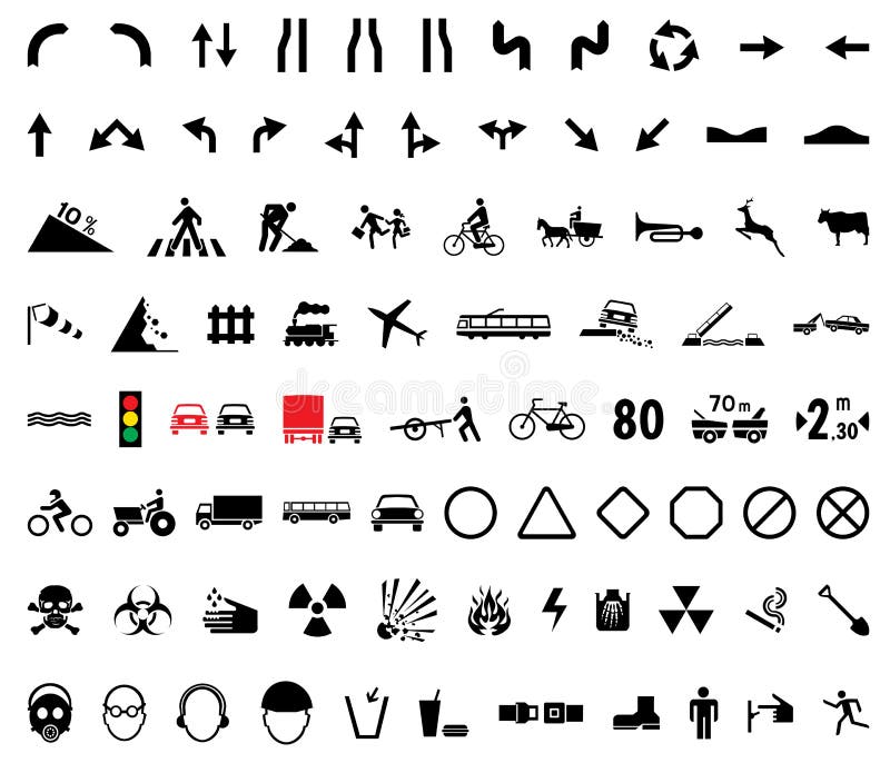 Pictogrammes universels illustration de vecteur. Illustration du poison ...