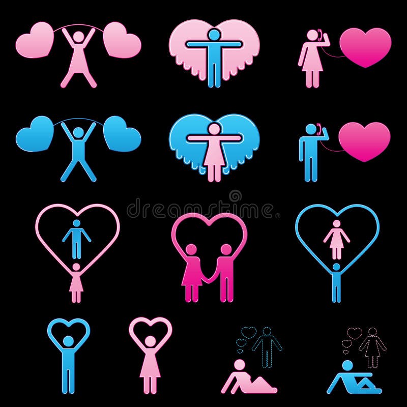 Pictograms stock vector. Illustration of romantic, love - 13080831