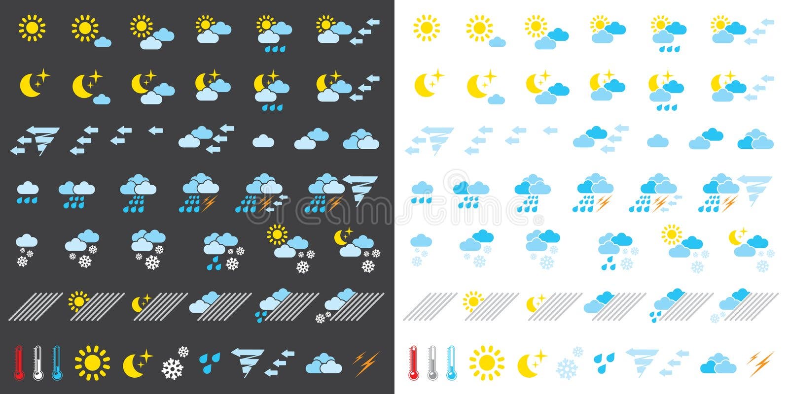 Weather icons stock vector. Illustration of rain, business - 32316132