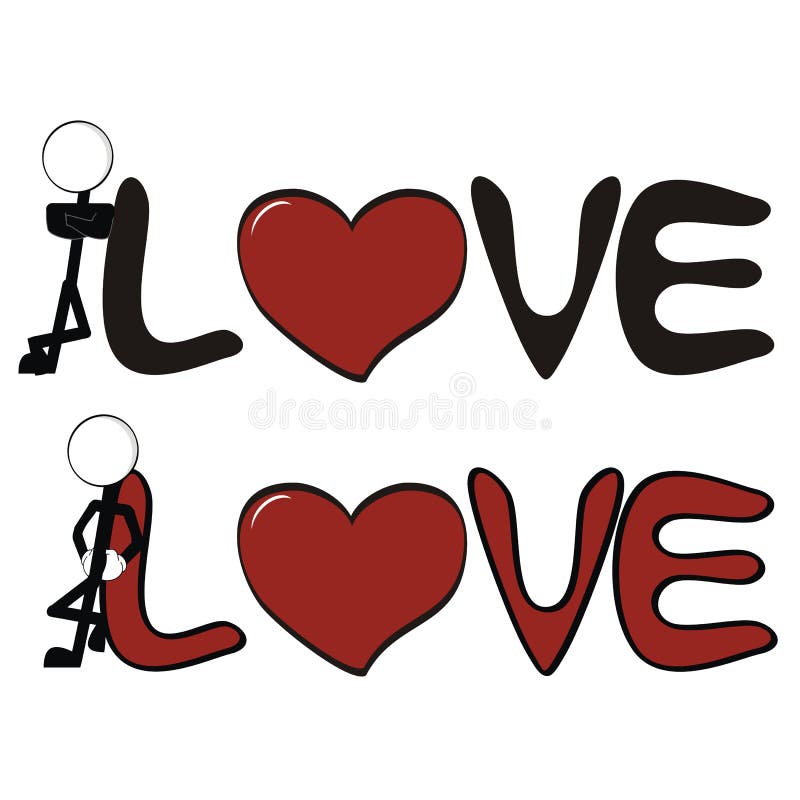 Pictograms Love Stick Man and Girl6 Stock Vector - Illustration of ...