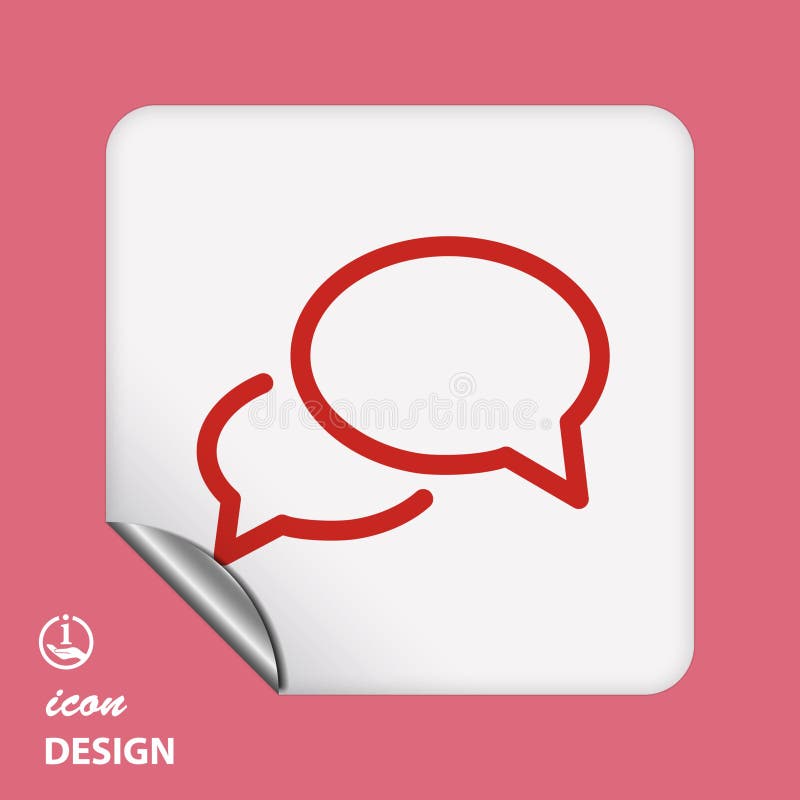 Pictograph of Message or Chat Stock Vector - Illustration of ...