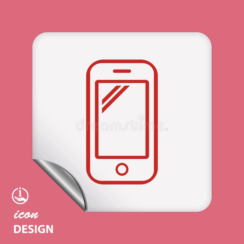 Pictograph of mobile stock vector. Illustration of modern - 45705638