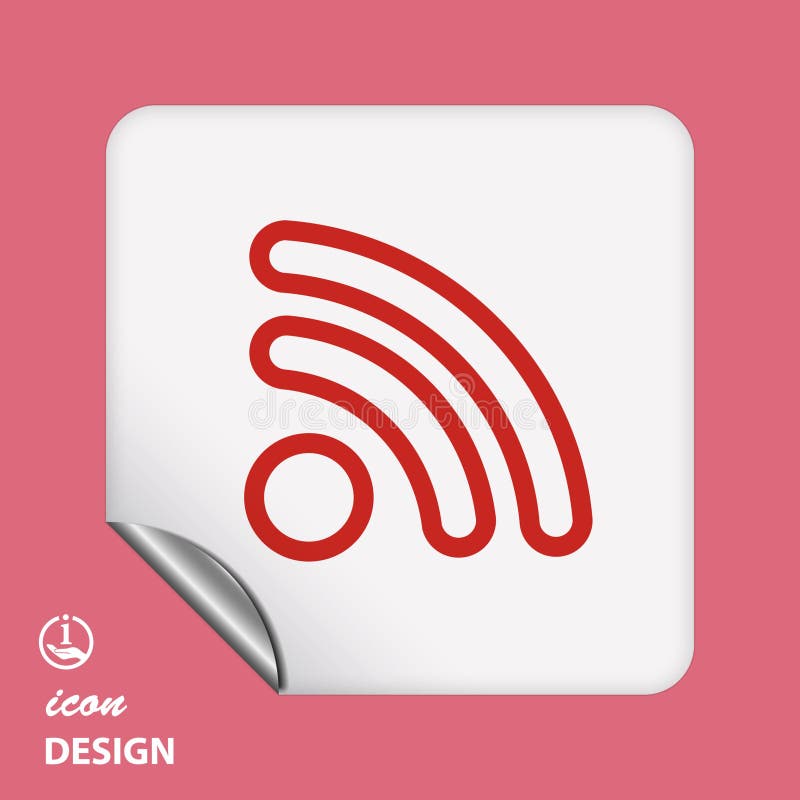 Pictograph of RSS stock vector. Illustration of sign - 45705663