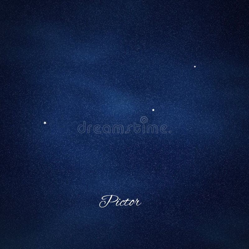Pictor Constellation, Cluster of Stars, Easel Constellation Stock Image ...