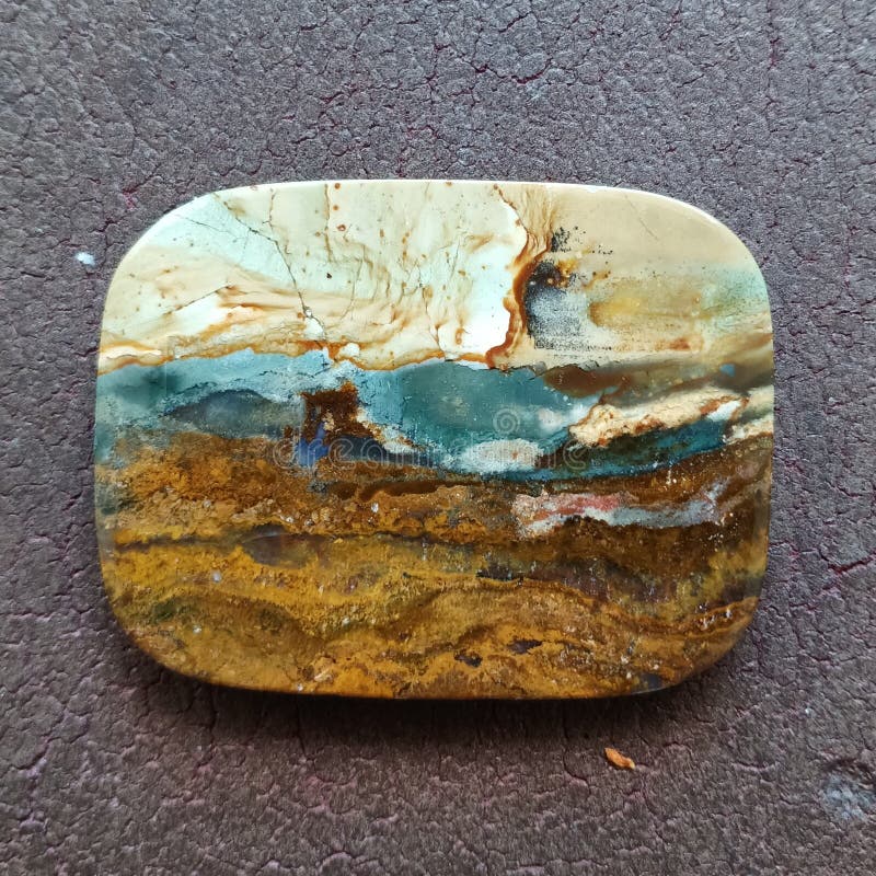 Pictorial Agate Jasper Landscape Stock Photo - Image of pictorial ...