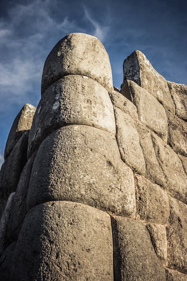 Stone Wall at the Sacsayhuaman, Cusco, Peru Stock Photo - Image of ...