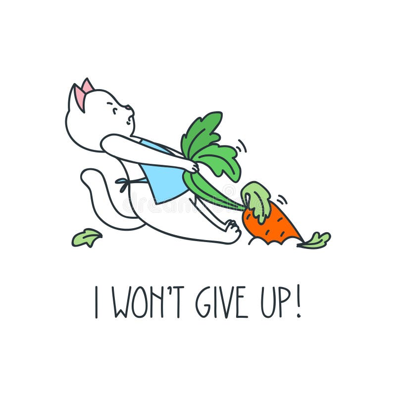 Don`t give up! stock vector. Illustration of hand, motivation - 180756780