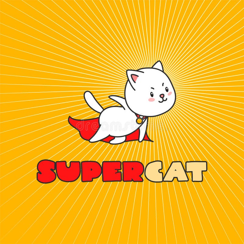 Super cat stock vector. Illustration of inspiration - 181479135