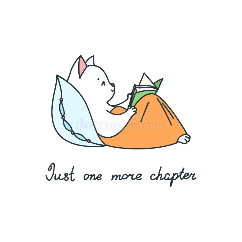 Just one more chapter stock vector. Illustration of phrase - 181742280