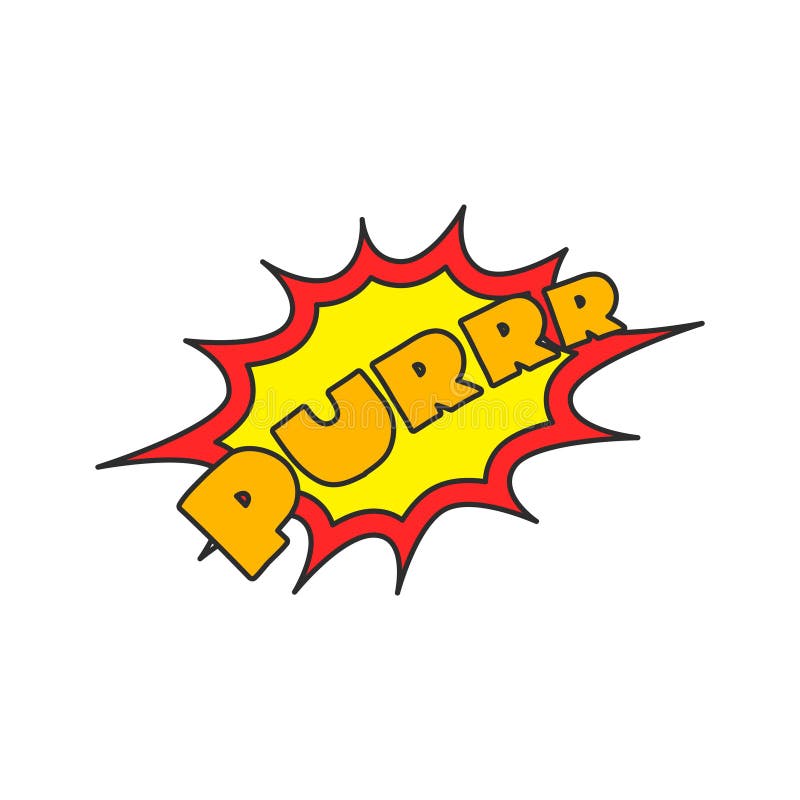 Purr stock vector. Illustration of brave, element, effect - 182324520