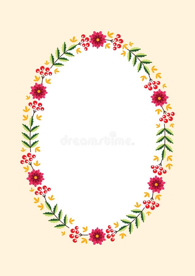 September oval frame stock vector. Illustration of nature - 197287280