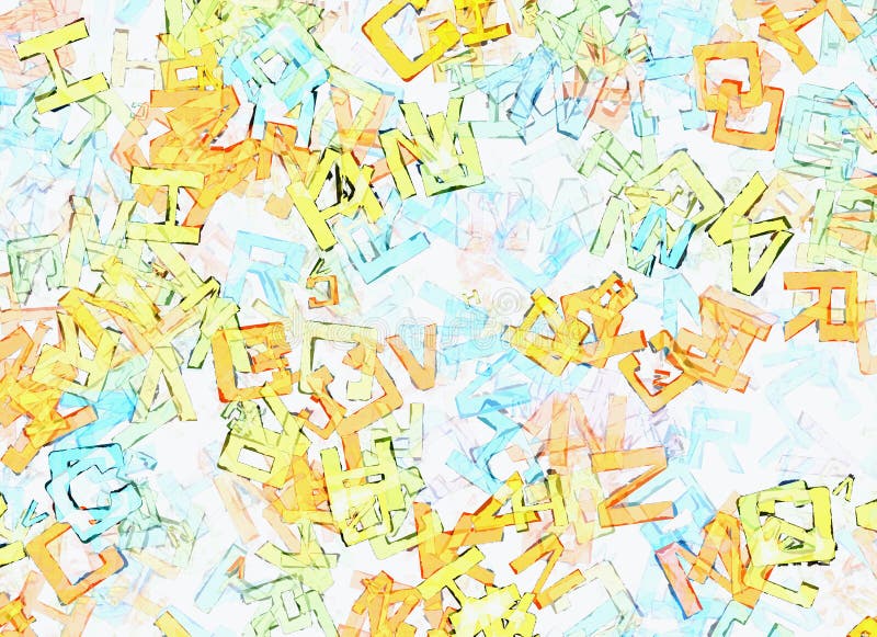 Picture of Abstract Multicolored Flying Alphabet Letters Stock ...
