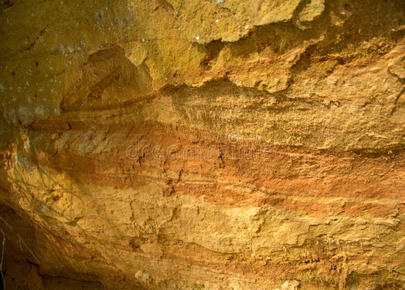 Abstract Sandstone Wall Texture, Sand, Moss and Lichen Patterns on the ...