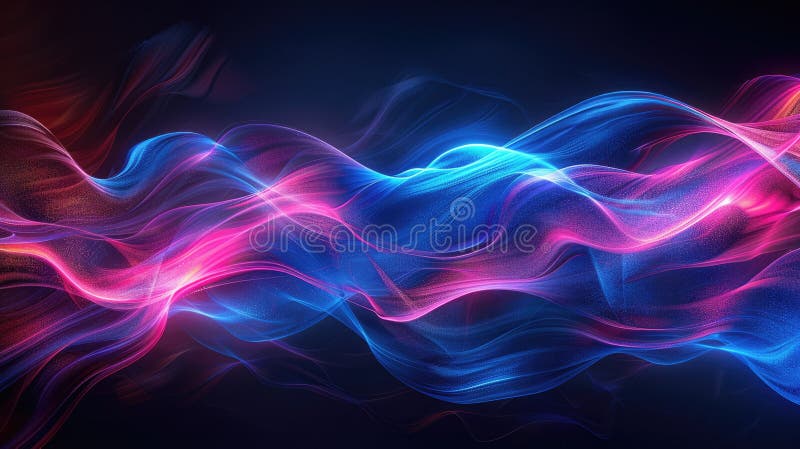 Picture of Abstract Sparkling Red and Blue Line Light Striking in Space ...
