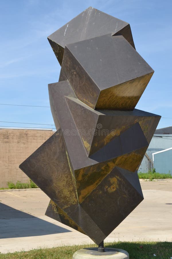 A Picture of Abstract Steel Blocks. Stock Photo - Image of steel ...