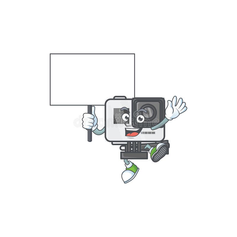 A Picture of Action Camera Cartoon Character with Board Stock Vector ...