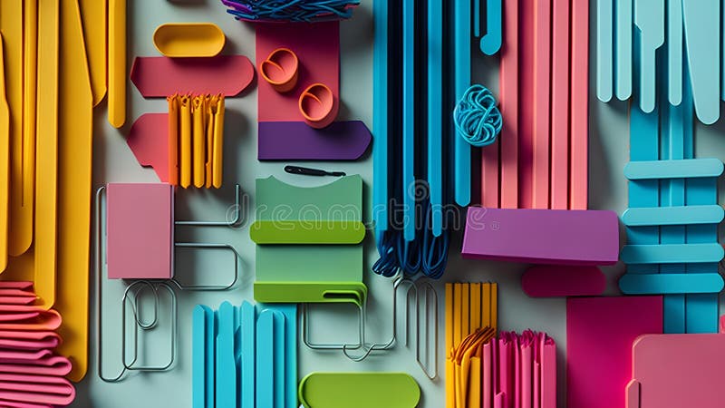 Picture an Array of Different Types of Paper Clips, Including Vibrant ...