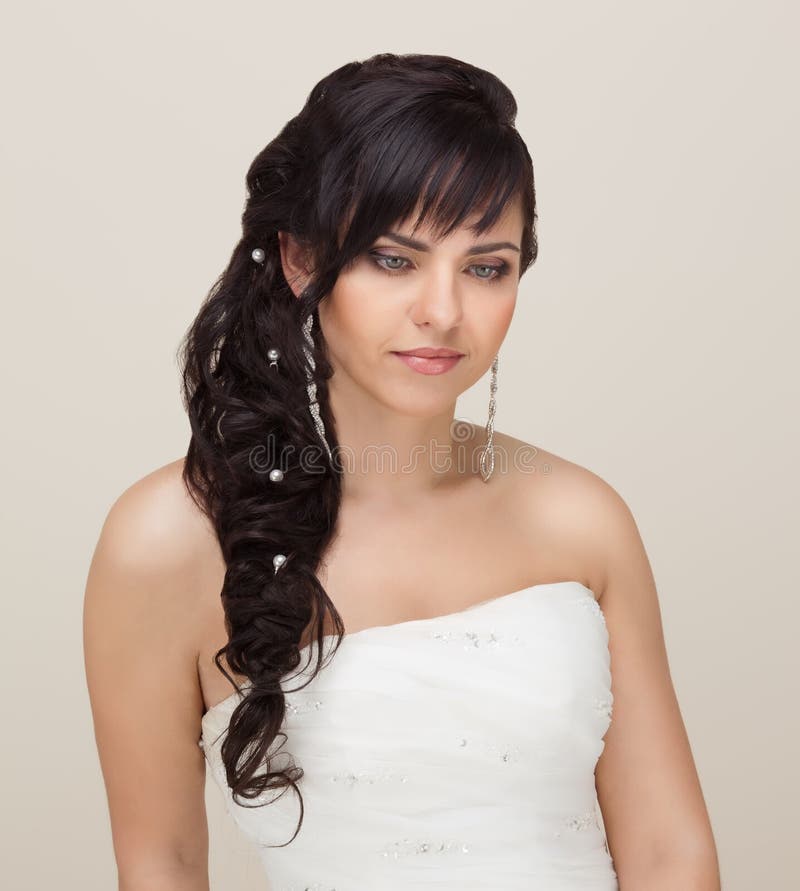 Picture of beautiful bride stock image. Image of hair - 34780407
