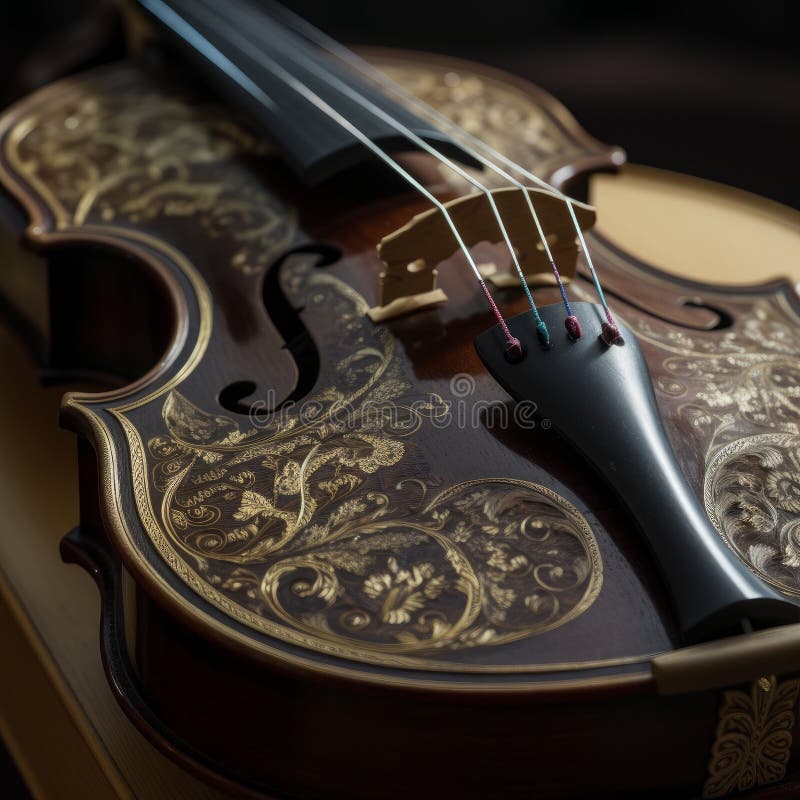 A Picture of a Beautiful Elegant Violin Generative AI Stock ...