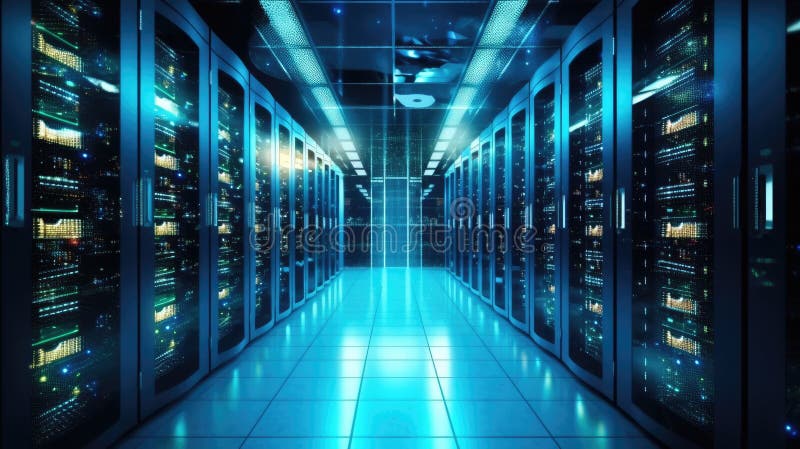 Picture of Supercomputer Big Server, Technology in Modern Globalization ...