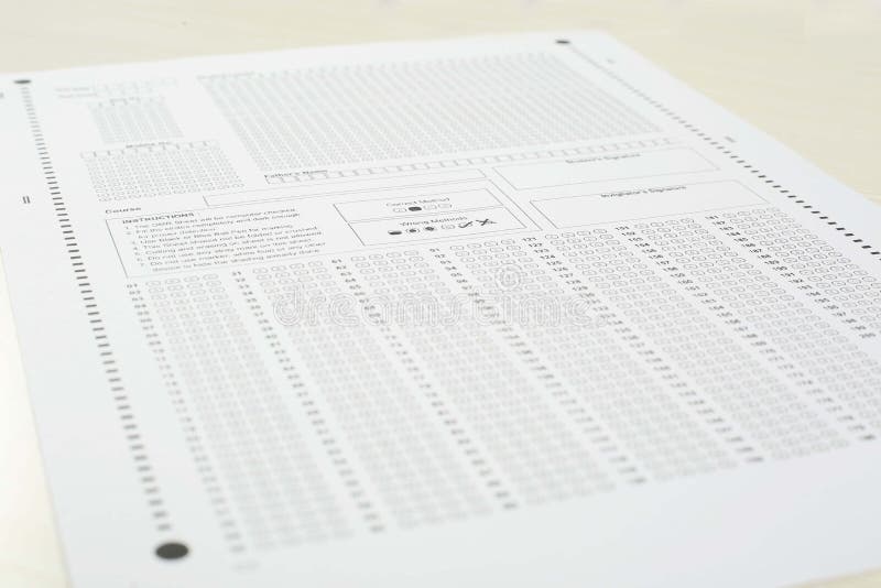 Picture of Blank Omr Sheet and Glasses Stock Photo - Image of choice ...