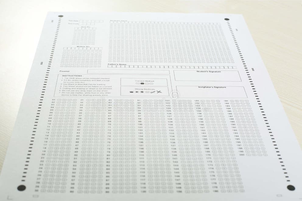 Picture of blank omr sheet stock image. Image of blank - 122498537