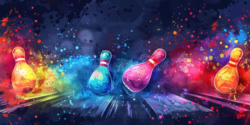 A Picture of a Bowling Ball Hitting the Pins, a Moment of Action in a ...