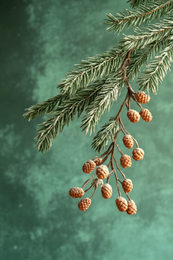 A Picture of a Branch of a Pine Tree with Cones Stock Image - Image of ...
