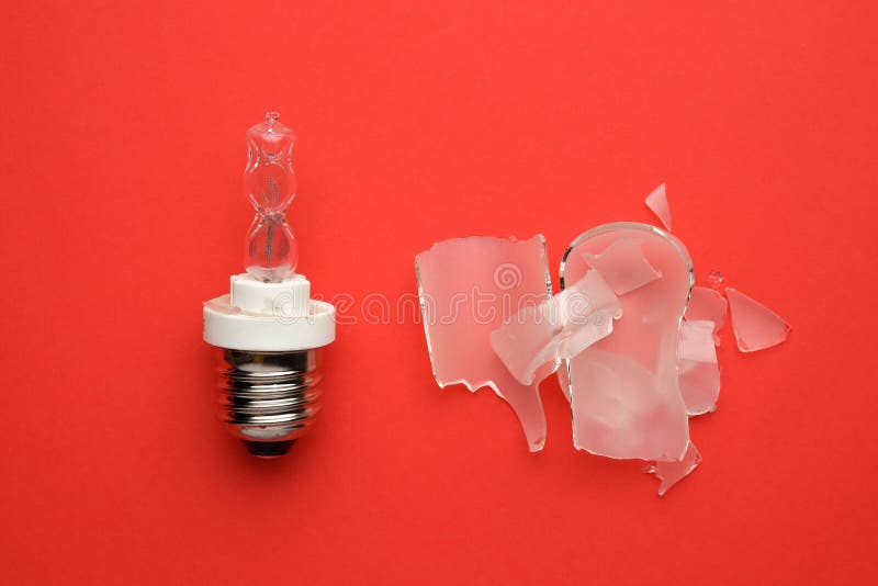 Broken modelling bulb stock image. Image of electricity - 198463539