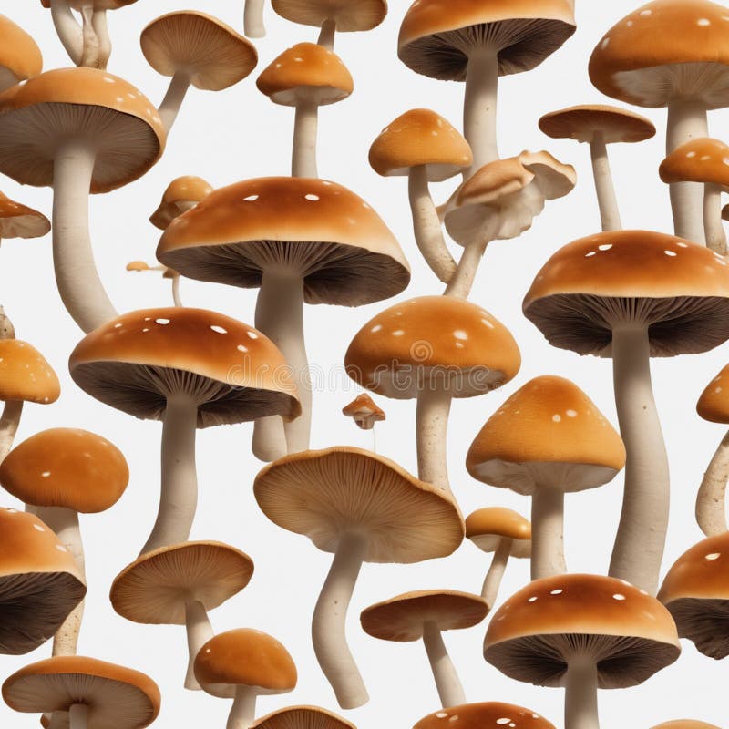 Brown Top Toadstool Mushroom on White Background Stock Photo - Image of ...