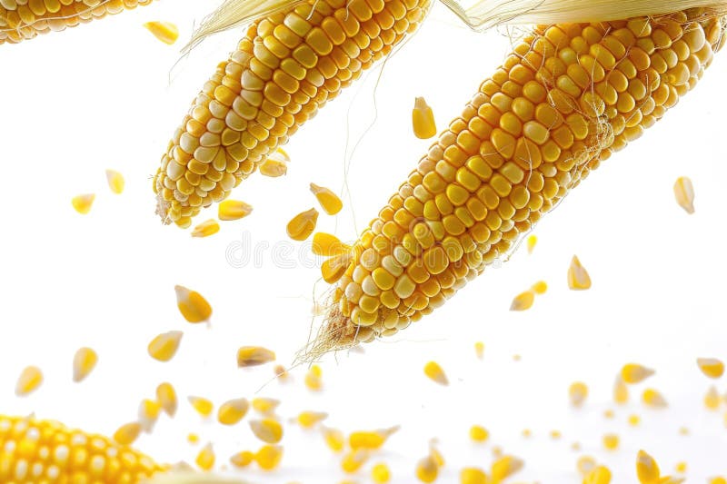 A Picture of a Bunch of Corn Falling from the Sky Stock Image - Image ...
