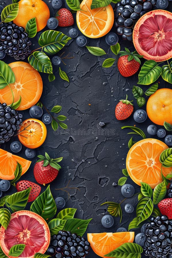 A Picture of a Bunch of Fruit Arranged in the Shape of an X, AI Stock ...