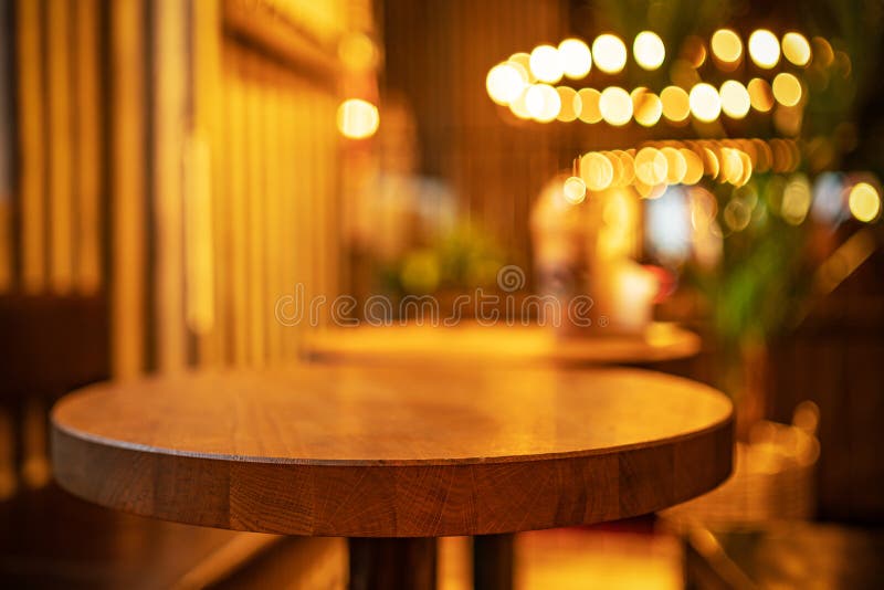 Picture of Cafe Interior with Wooden Table and Chairs Stock Image ...