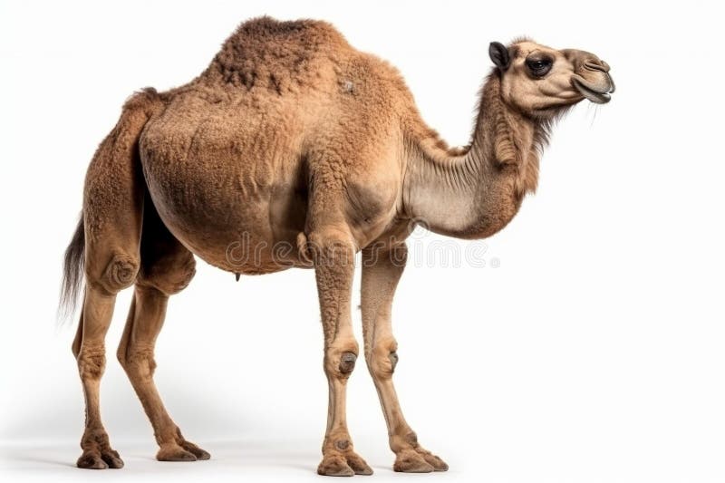 Camel on White Background stock illustration. Illustration of arabian ...