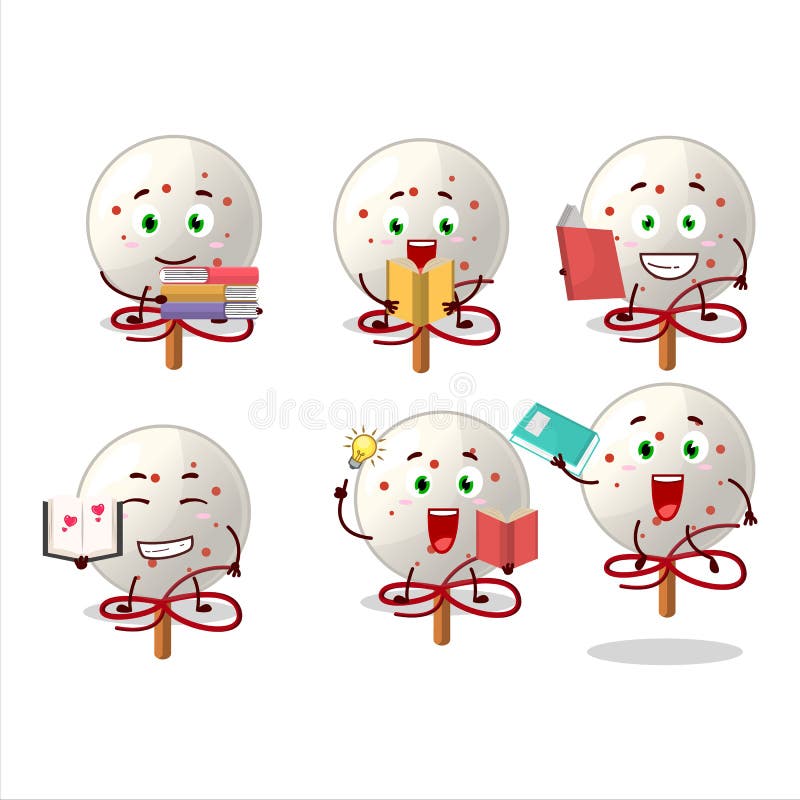 A Picture of Candy Santa Cartoon Character Concept Reading an Amusing ...