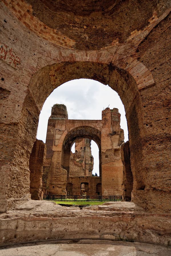 A Picture of Caracalla S Thermal Bath Stock Photo - Image of structure ...