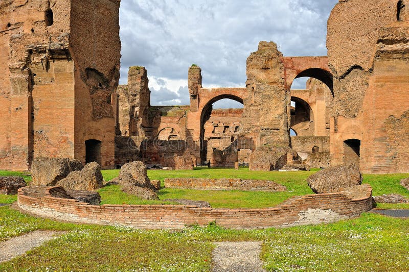 A Picture of Caracalla S Thermal Bath Stock Photo - Image of mosaic ...