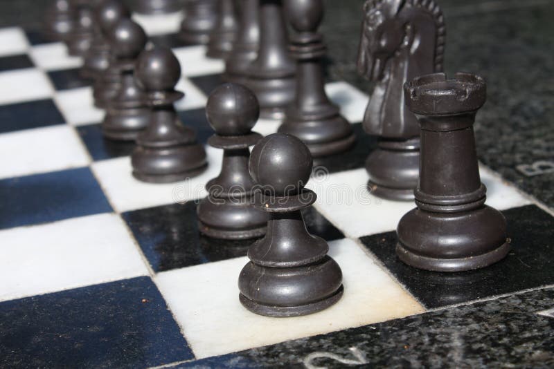Picture of a Chess Board and Chess Pieces Stock Image - Image of attack ...