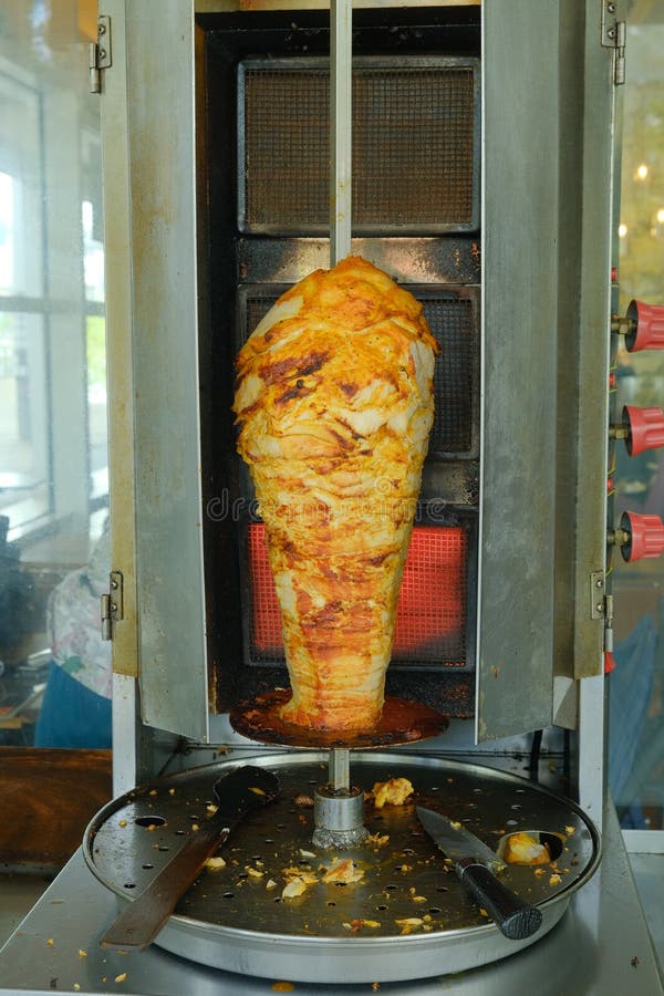 Grilled chicken shawarma stock image. Image of kebab - 247417745