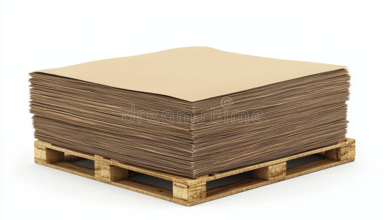 A Picture of Chipboard Sheets Piled on a Pallet Against a White Backdrop. Stock Photo - Image of ...