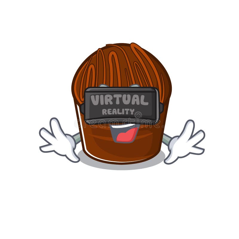 A Picture of Chocolate Candy Character Wearing Virtual Reality Headset ...