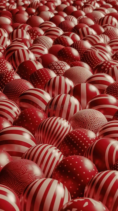 Picture of Circle Shape Candy with Red Line Design with Lots of Group ...