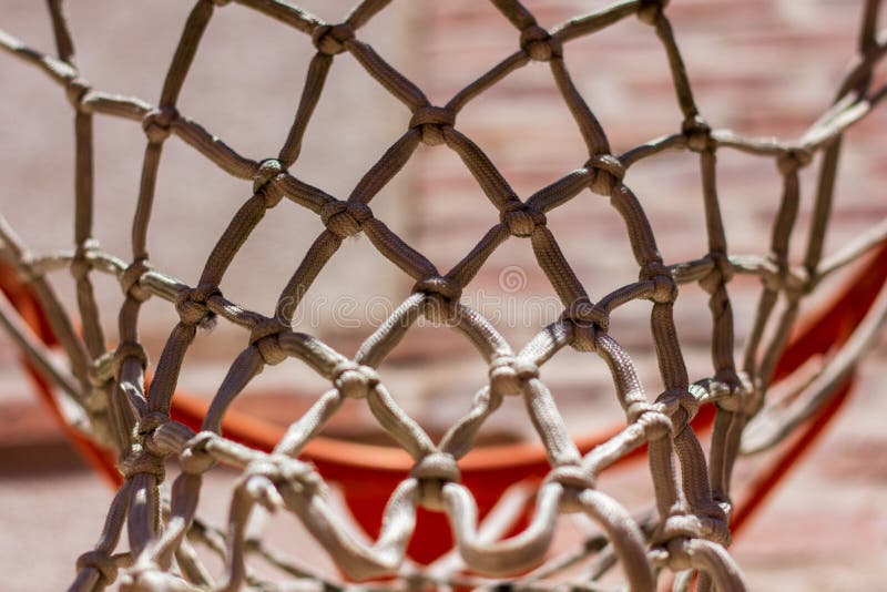 Close-up Knots of an Old Basketball Net Stock Image - Image of court ...