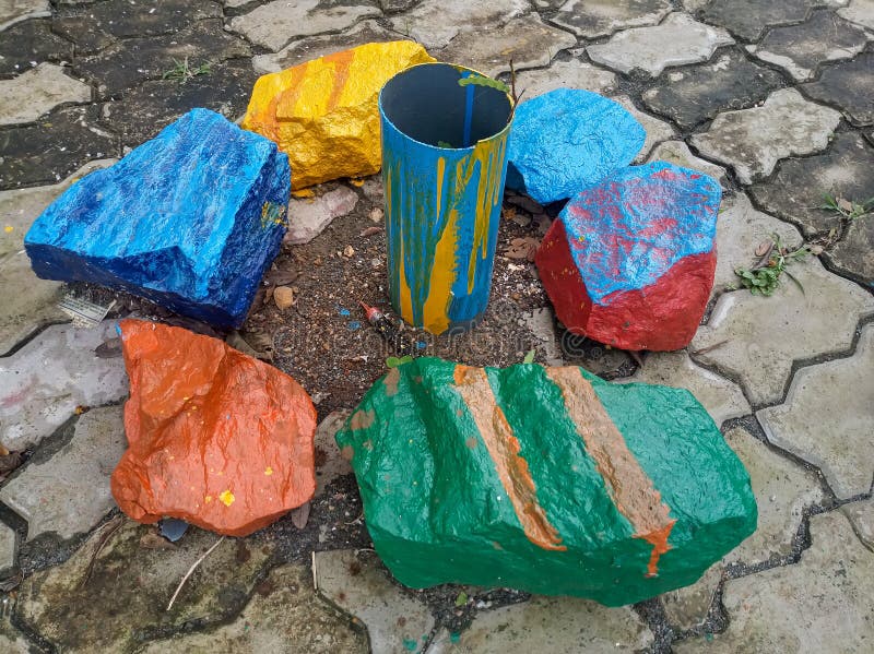 This is the Picture of Colourfull Stone. Stock Image - Image of asphalt ...