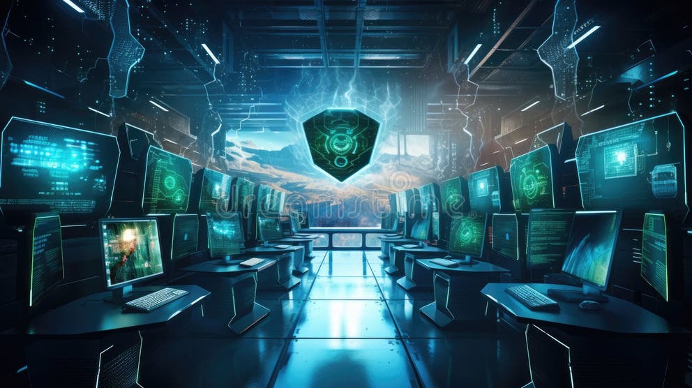 Picture of Complex Security Guard System To Protect Dangerous Hacking ...