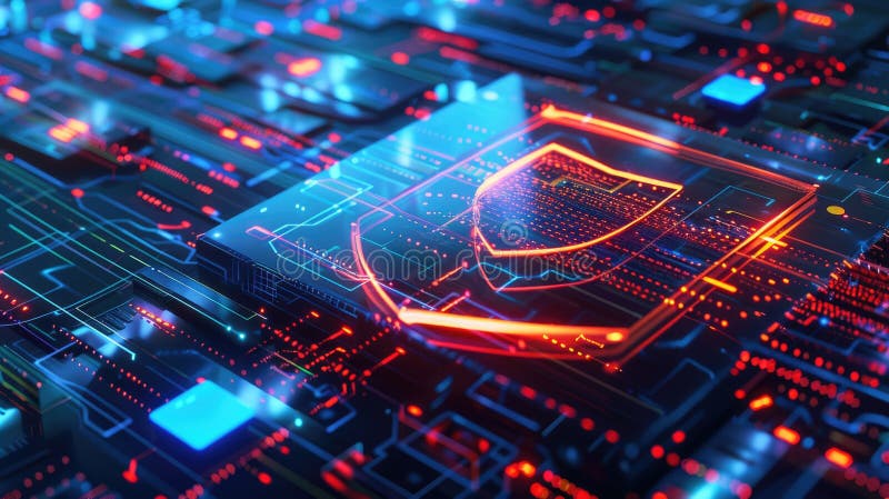 Picture of Complex Security Guard System To Protect Dangerous Hacking ...